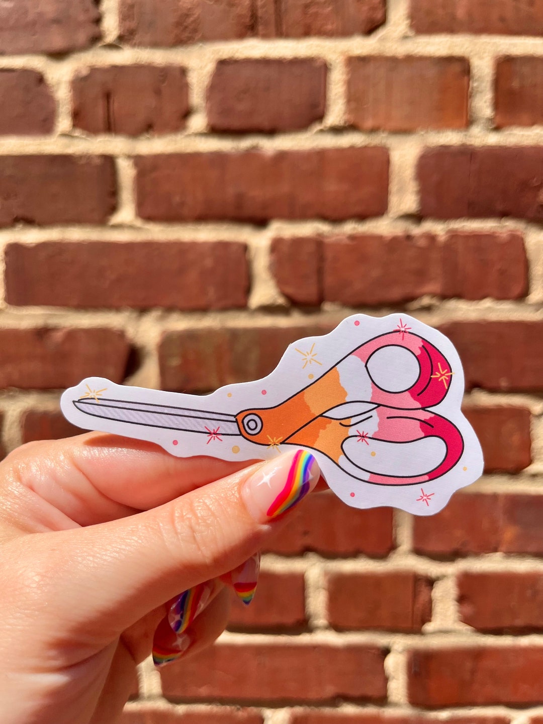 Lesbian Scissors Sticker Asexual Sticker LGBT Sticker Pride Sticker ...