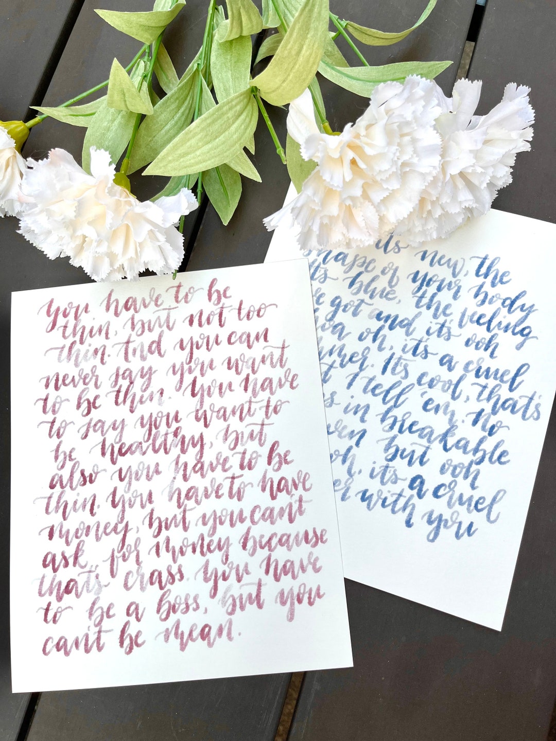 Custom Calligraphy Print Art Print Custom Watercolor Print - Etsy