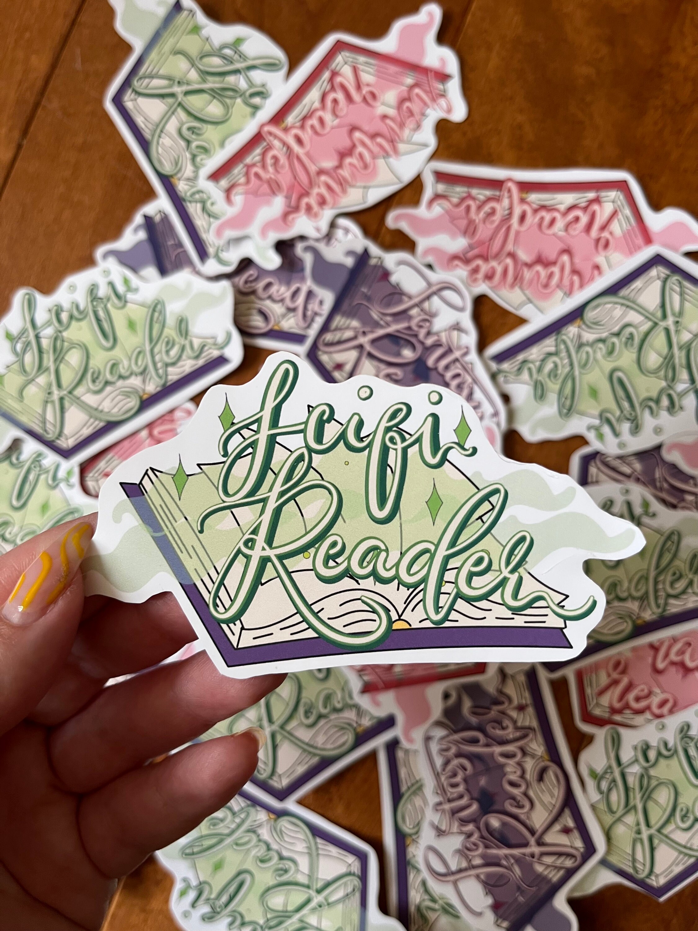 Sci Fi Reader Sticker Book Sticker Reading Sticker Book Lover Sticker ...