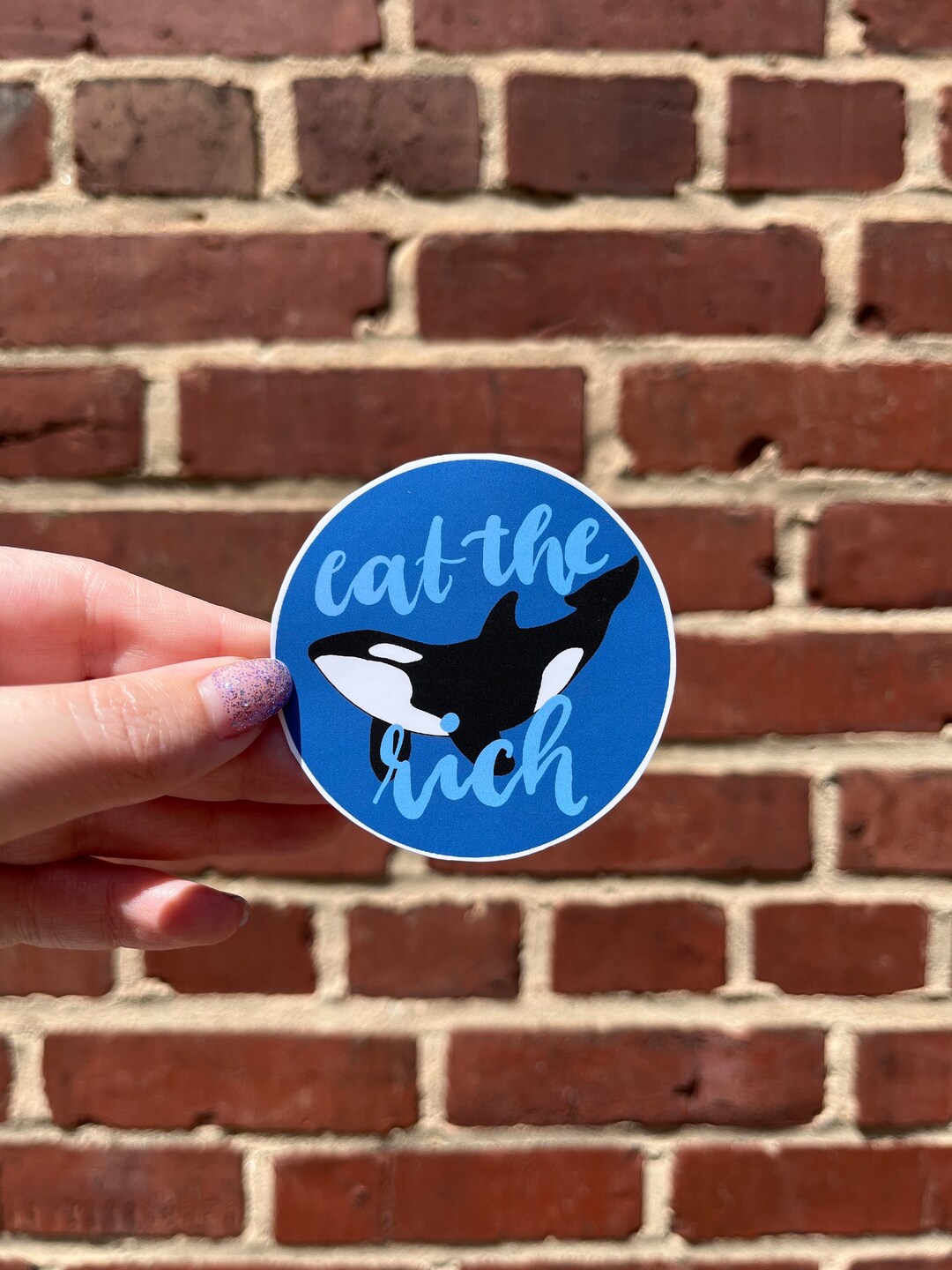 Eat the Rich Sticker | Orca Sticker | Whale Sticker | Capitalist Meme ...