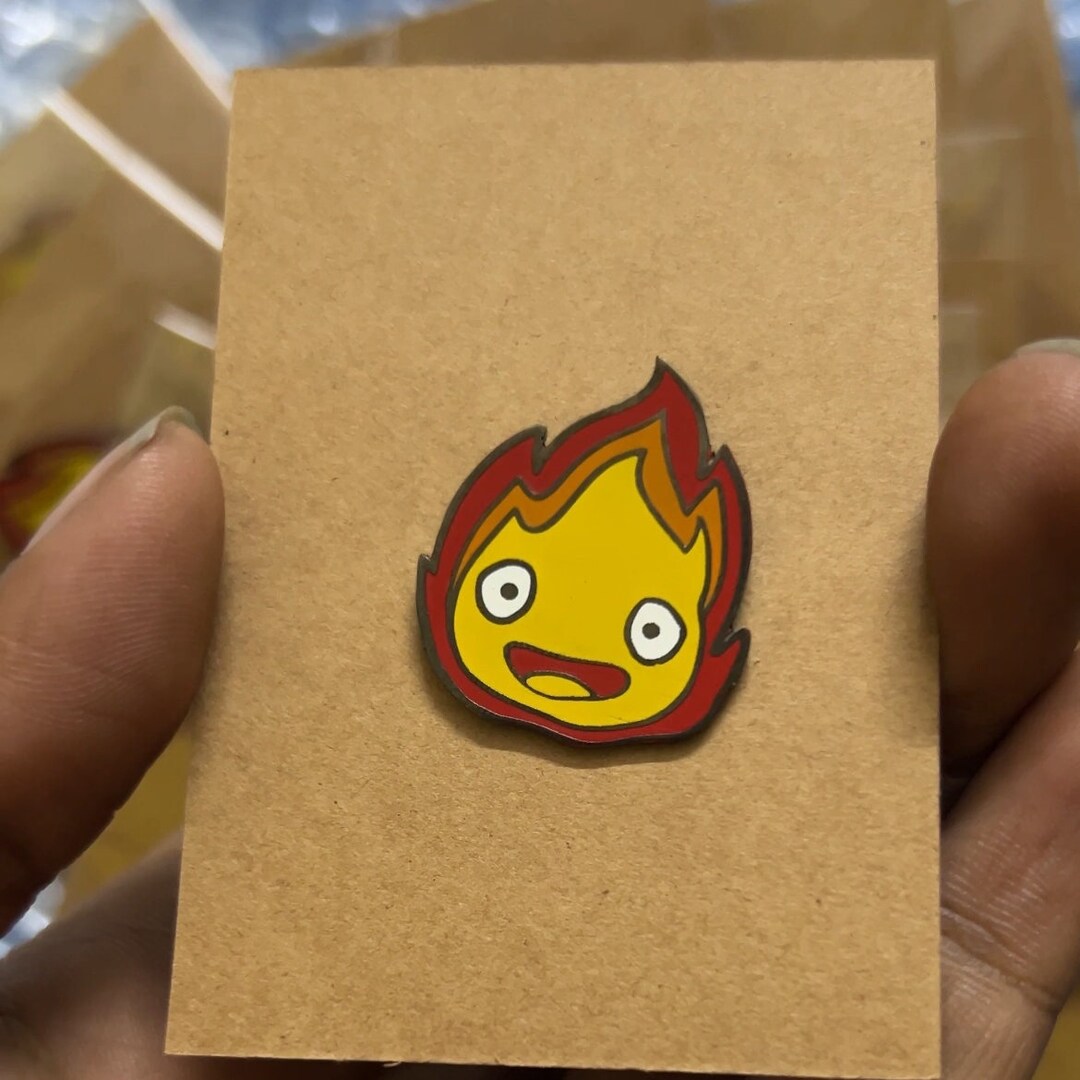 Calcifer B Grade Howls Moving Castle Enamel Pin - Etsy