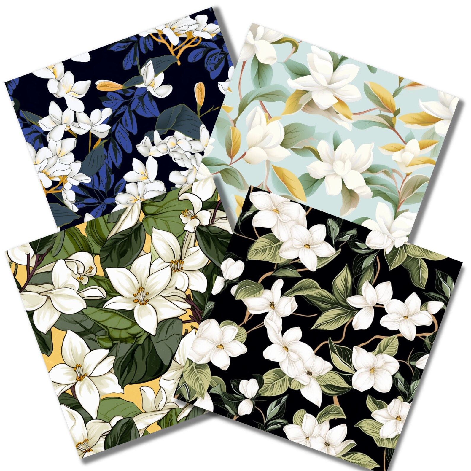 Sampaguita, Philippines National Flower, Seamless Patterns, Floral Art ...