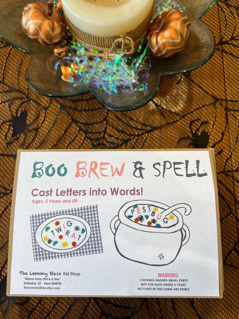 Wizards Boo Brew & Spell: Spooky Spelling Game - Etsy