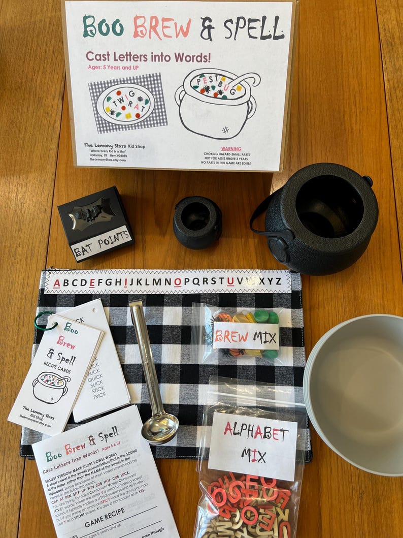Wizards Boo Brew & Spell: Spooky Spelling Game - Etsy