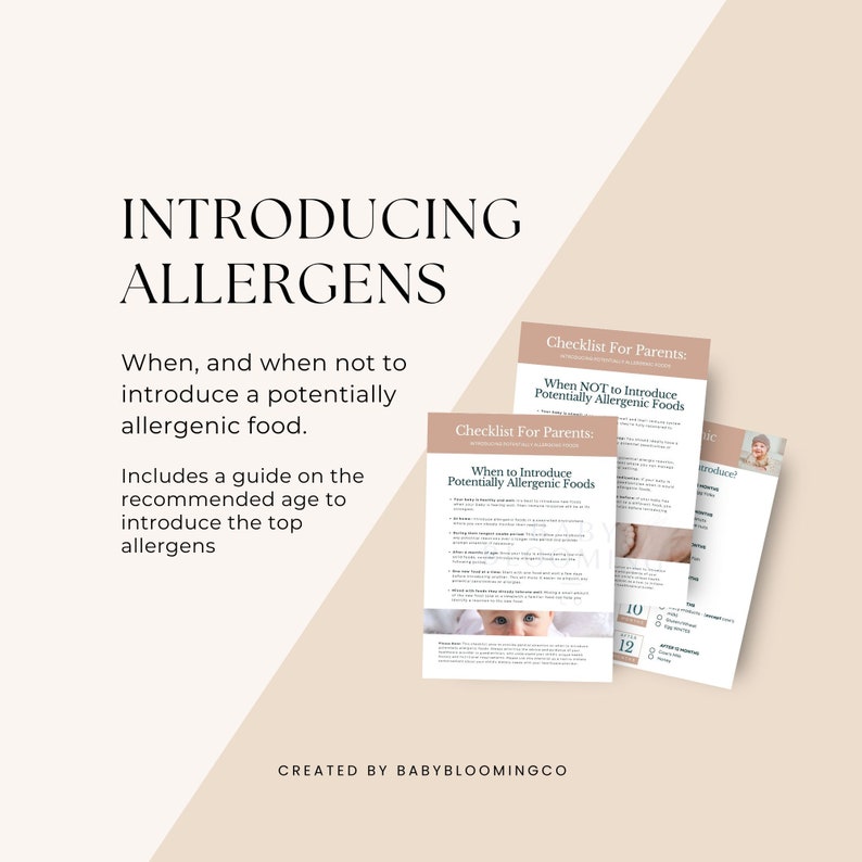 Baby's First 100 Foods Checklist Starting Solids Meal Planner ...