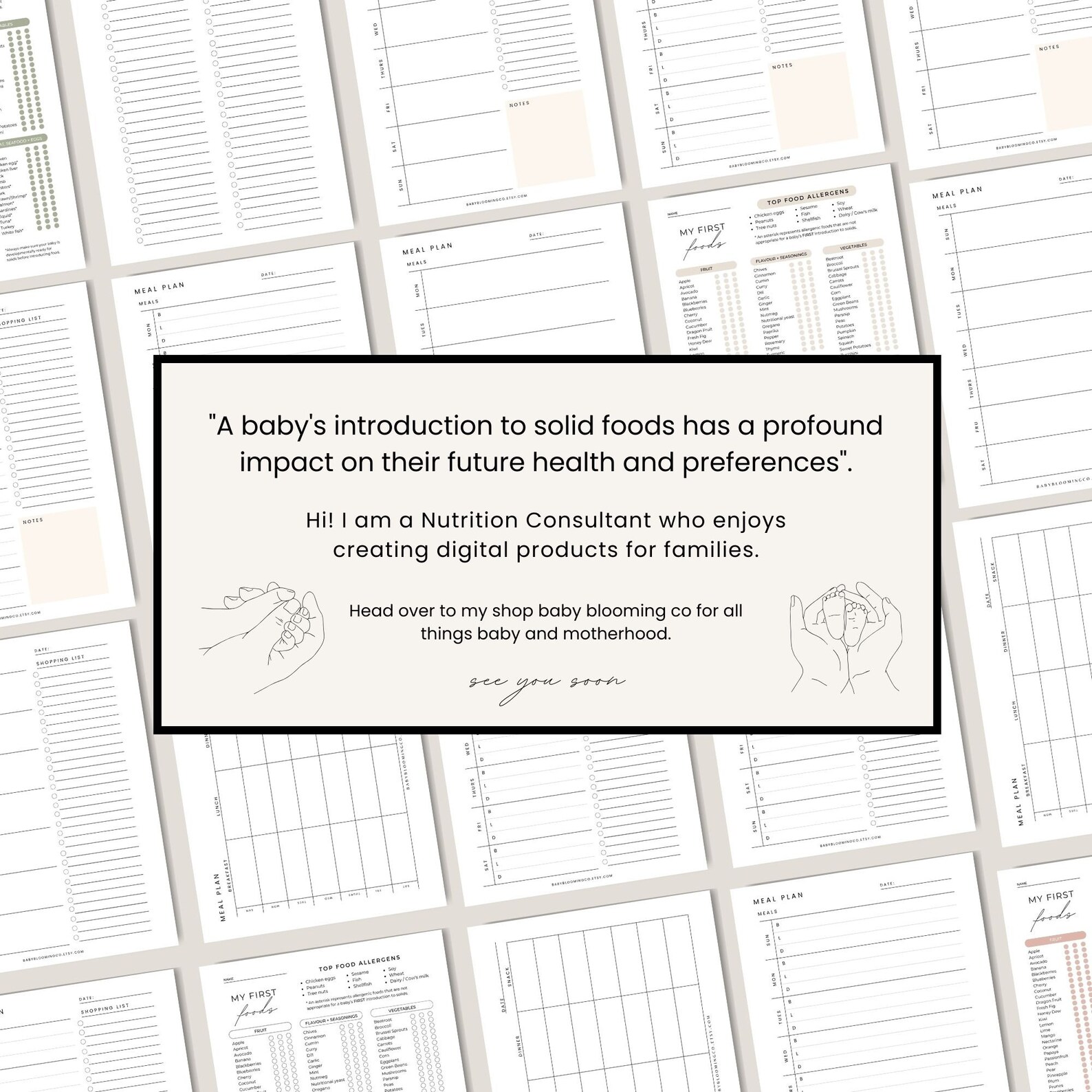 100 Foods Before One Printable First Foods Checklist Baby Food Tracker ...