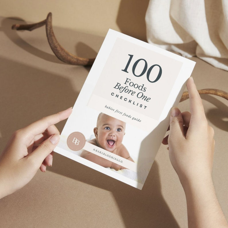 100 Foods Before One Chart First Food Tracker Checklist Starting Solids ...