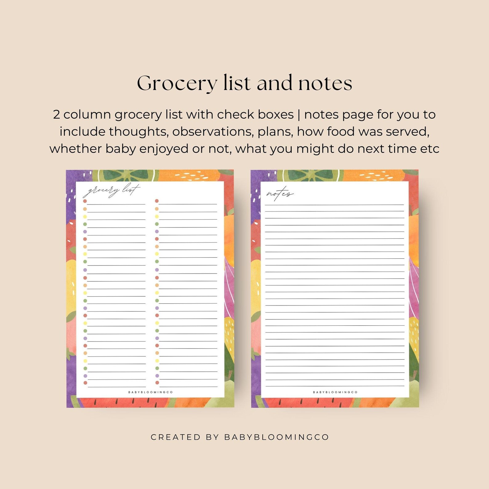 100 Foods Before One Printable First Foods Checklist Baby Food Tracker ...