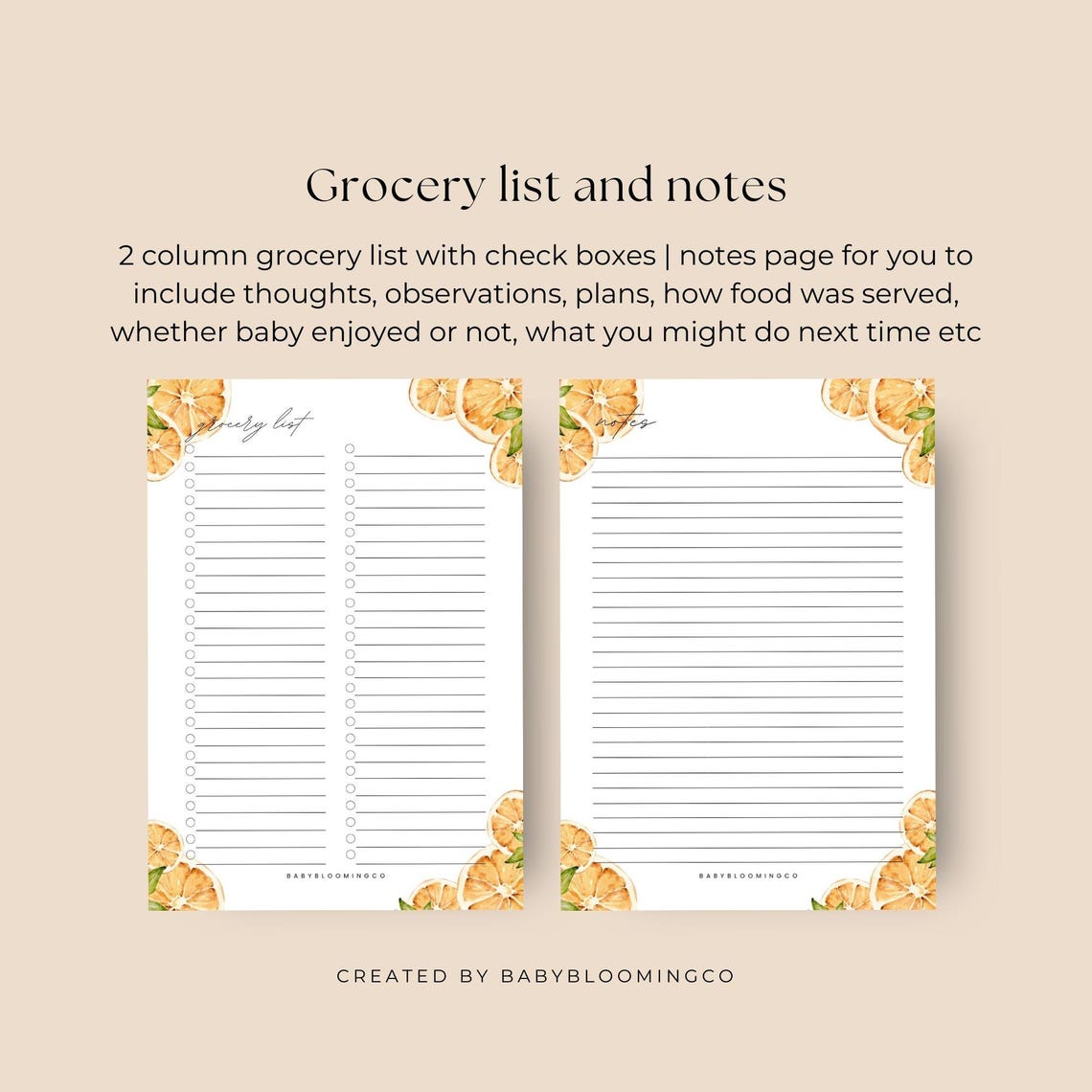 Baby’s First Foods Checklist BLW Food Introduction Tracker Starting ...