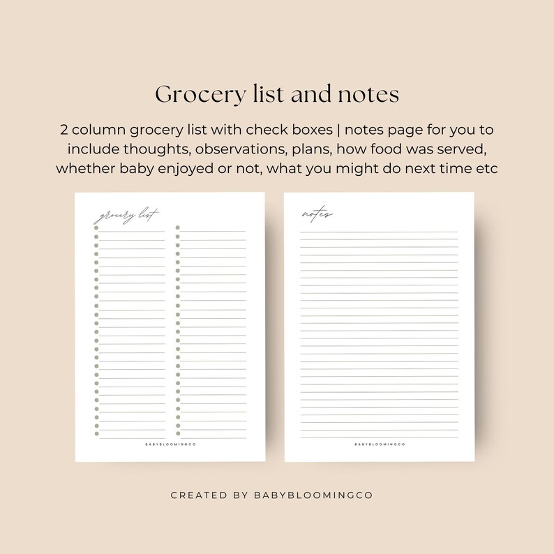 Baby First Foods Checklist Baby Led Weaning Planner Babies First Food ...