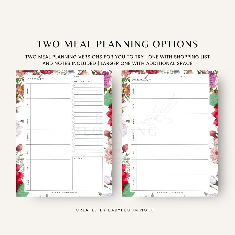101 Before One Baby Food Tracker Vintage Floral First Food Checklist ...