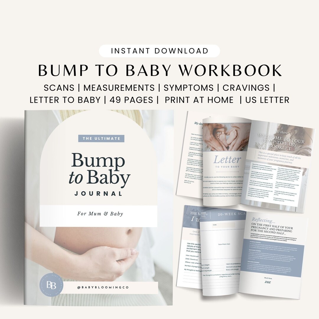 Pregnancy Planner for New Mums Bump to Baby Printable Journal Pregnancy ...