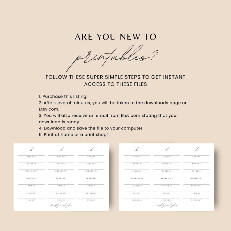 Meal Planner Printable Checklist Family & Baby Led Weaning Chart Infant ...