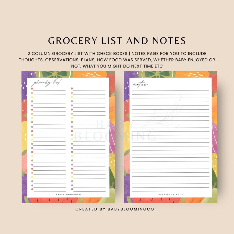 100 Foods Before One Printable First Foods Checklist Baby Food Tracker ...