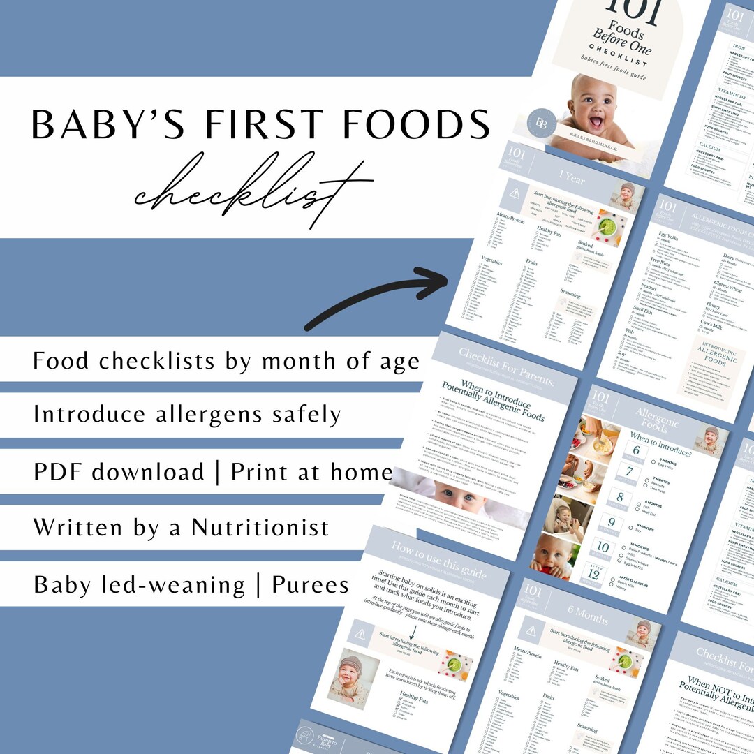 Starting Solids Guide Introduce Allergens Safely 101 First Foods Baby ...