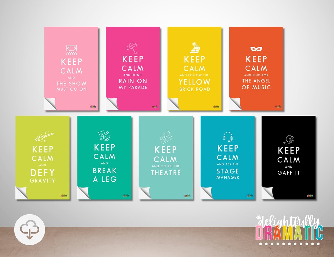 Keep Calm And... Theatre Lover Posters Printable | *DIGITAL DOWNLOAD ...
