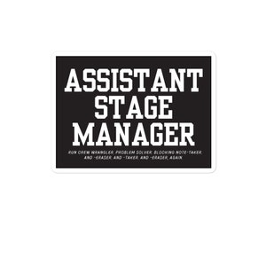 Assistant Stage Manager Sticker | ASM Techie Sticker, Theatre Lover ...