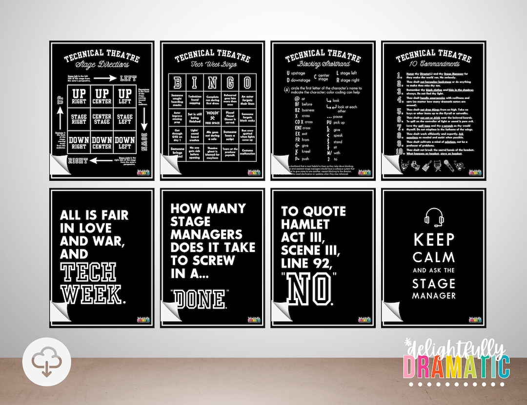 Tech Theatre Poster Set *DIGITAL DOWNLOAD* | Drama Classroom Decor ...