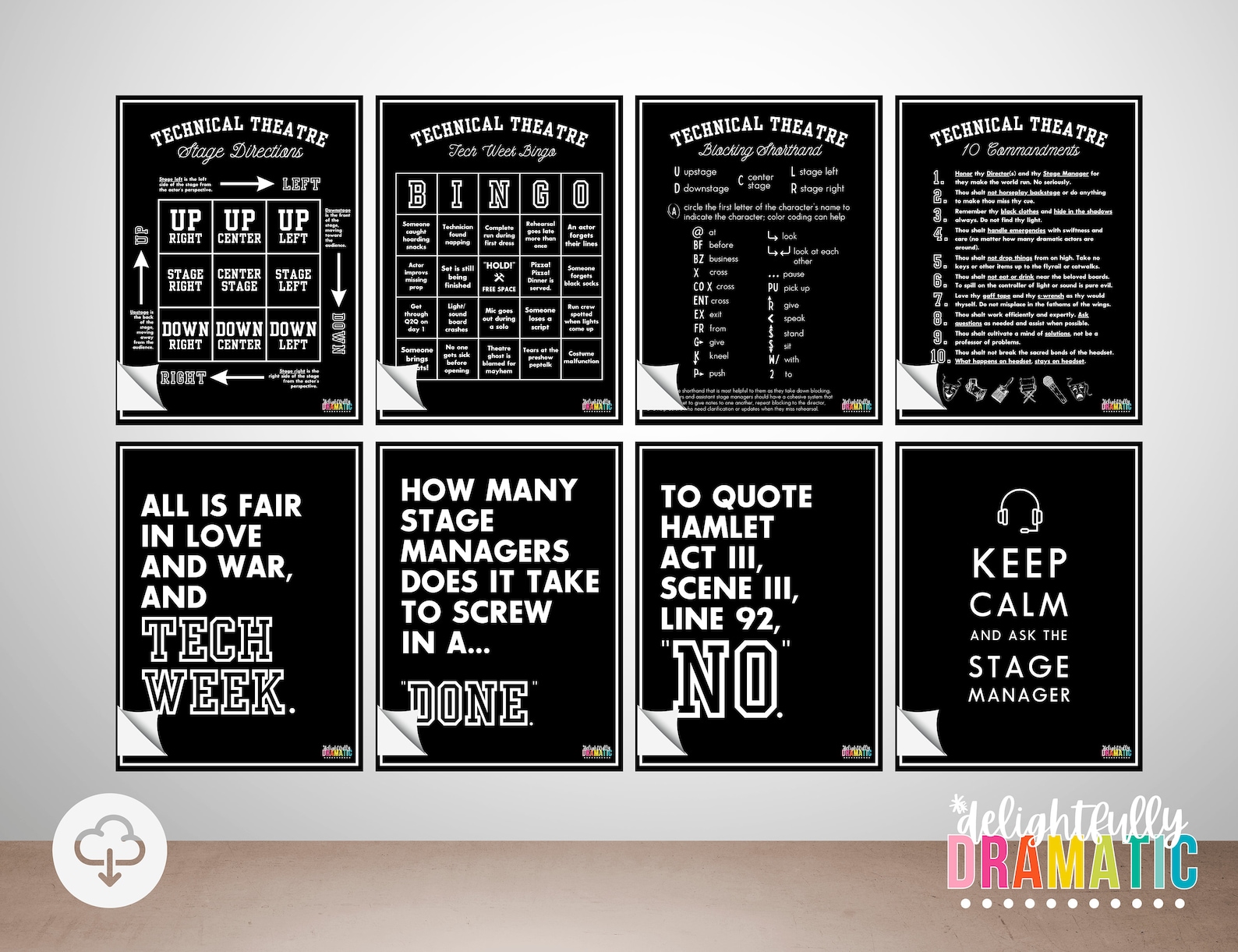 Tech Theatre Poster Set *DIGITAL DOWNLOAD* | Drama Classroom Decor ...