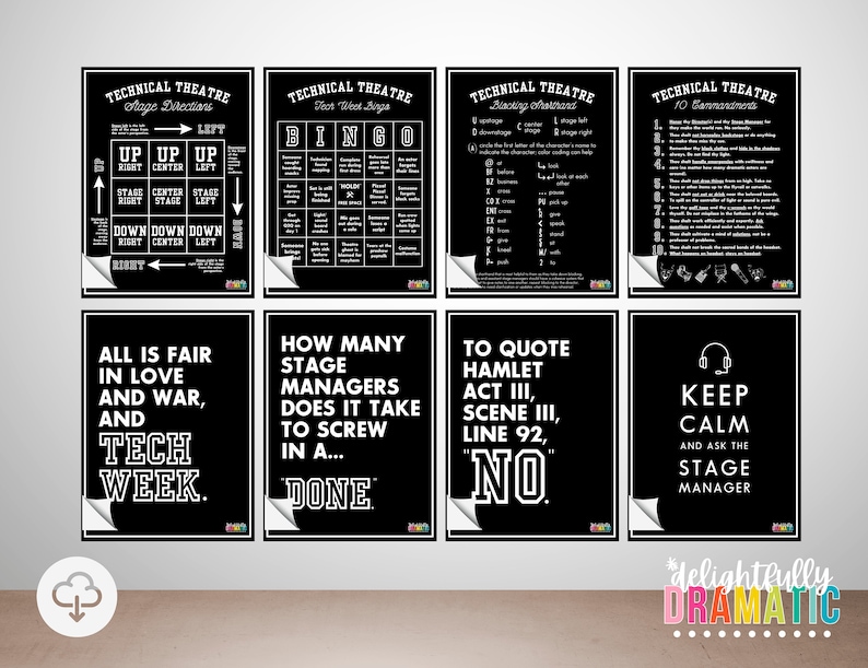Tech Theatre Poster Set *DIGITAL DOWNLOAD* | Drama Classroom Decor ...
