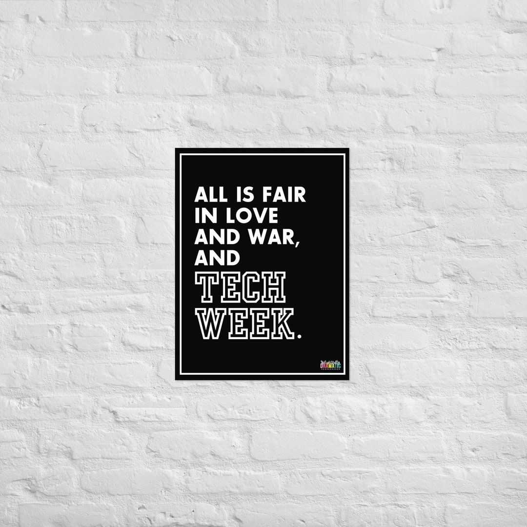 Tech Theatre Tech Week Poster Theatre Classroom Decor Drama - Etsy