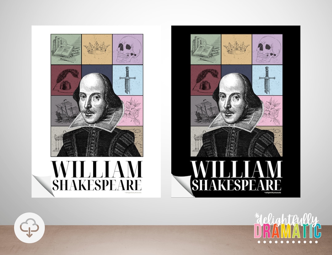 William Shakespeare Swift Eras Poster *DIGITAL DOWNLOAD* Theatre ...