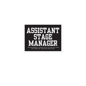 Assistant Stage Manager Sticker | ASM Techie Sticker, Theatre Lover ...