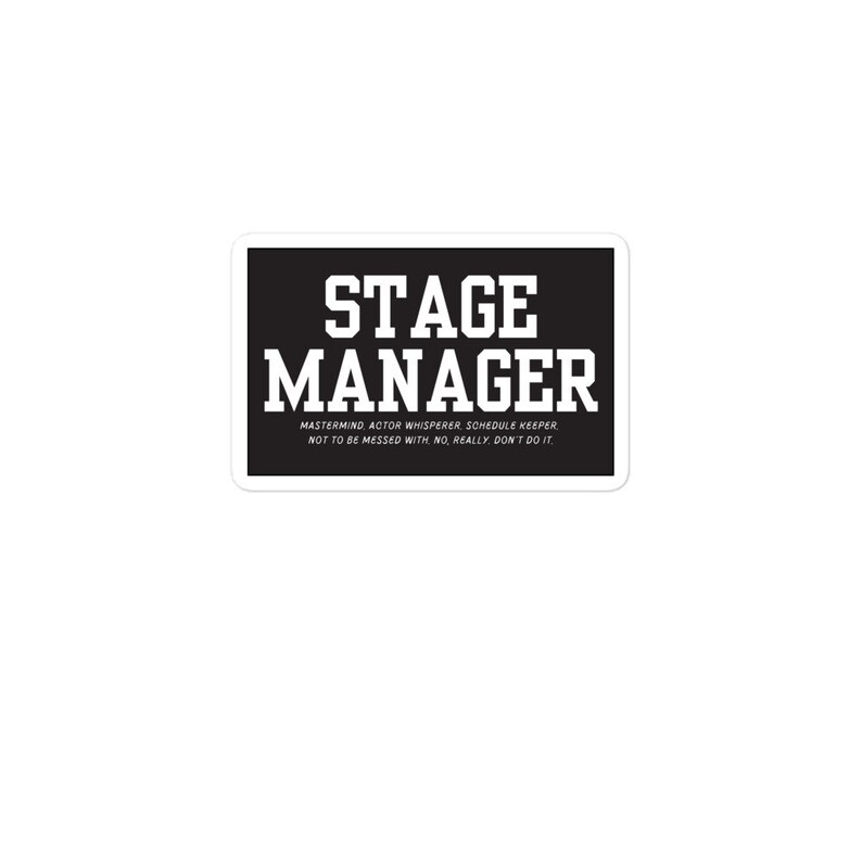 Stage Manager Definition Sticker | Theatre Lover Sticker, Tech Theater ...