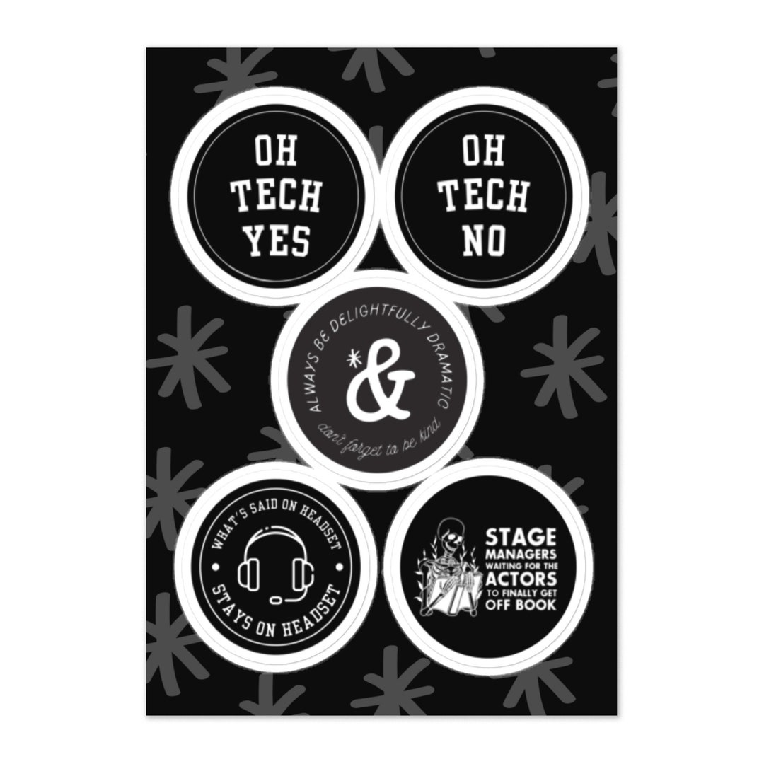 Tech Theatre Circle Sticker Set | Techie Stickers, Theater Lover ...