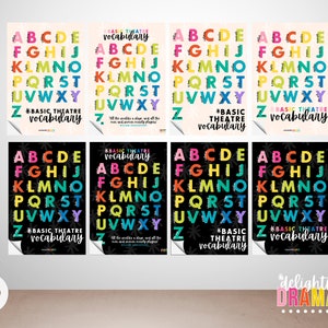 Abcs of Theatre Classroom Poster *DIGITAL DOWNLOAD* | Theatre Lover ...