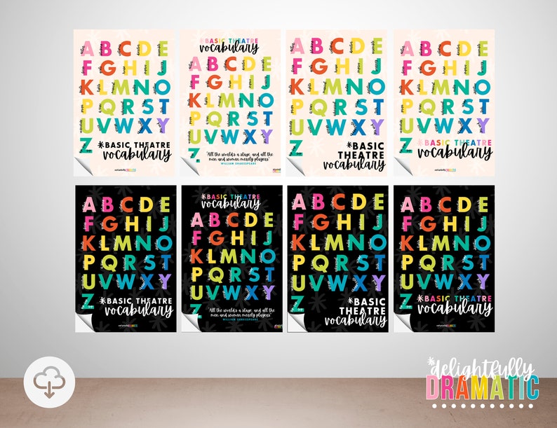 Abcs of Theatre Classroom Poster DIGITAL DOWNLOAD Theatre - Etsy