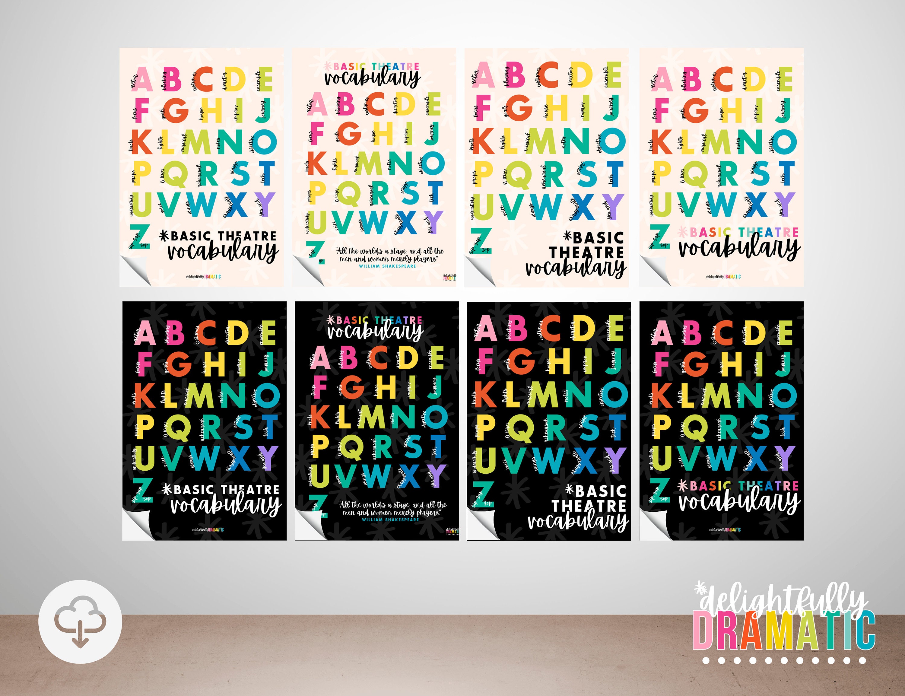 Abcs of Theatre Classroom Poster *DIGITAL DOWNLOAD* | Theatre Lover ...