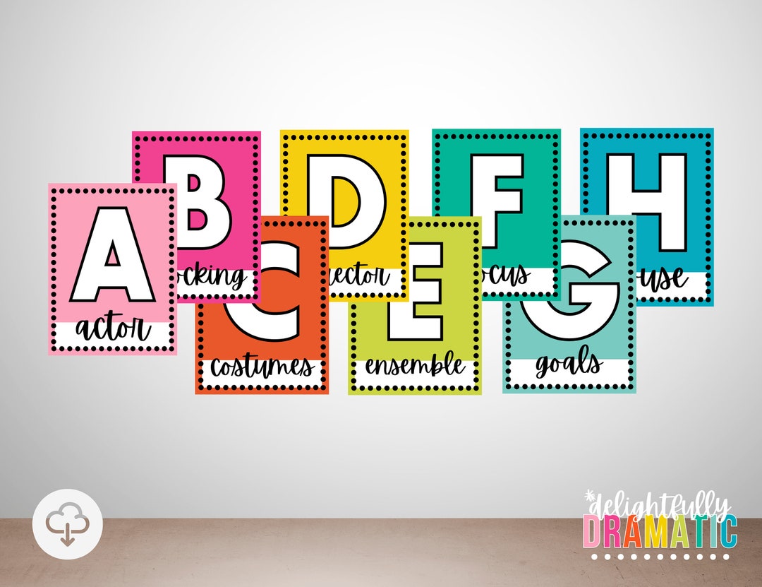 Abcs of Theatre Posters | Drama Classroom Decor, Theater Printables - Etsy
