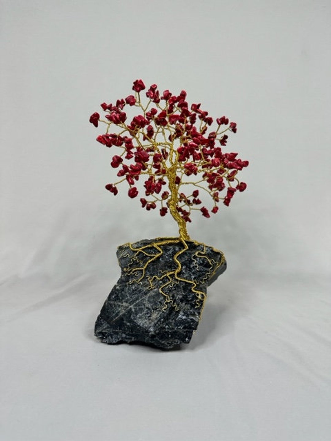 Wire Gemstone Tree - Handmade With Attention to Detail. Red Magnesite ...