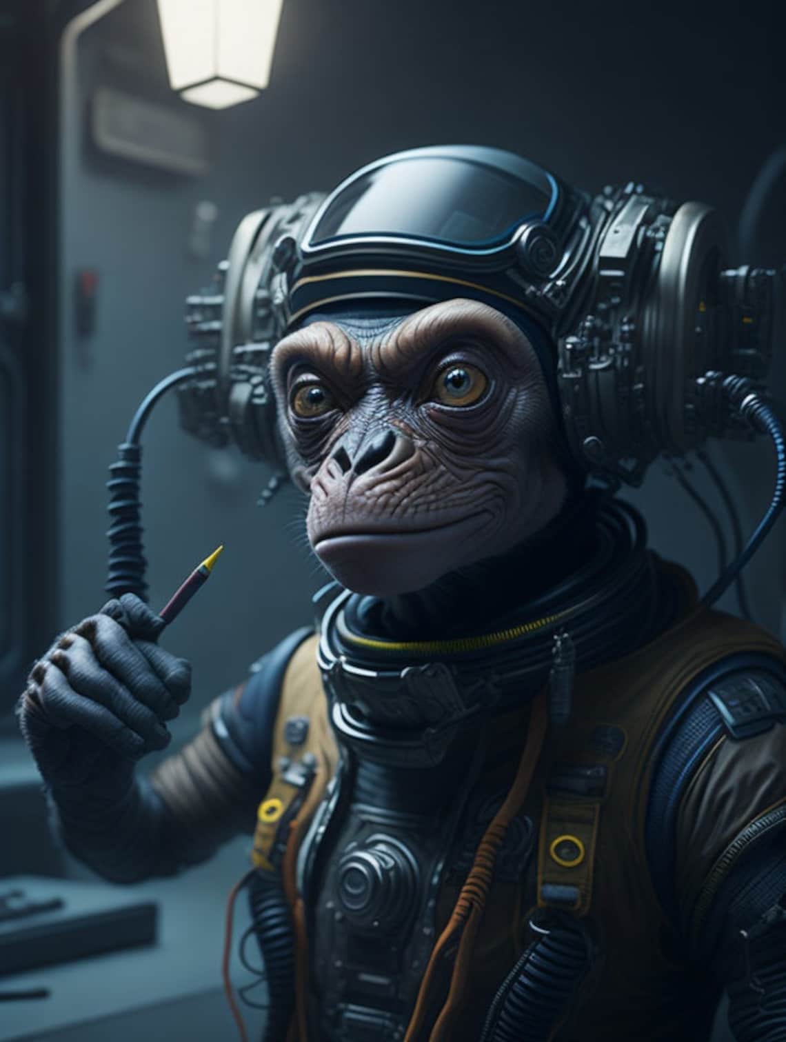 Space Monkey Digital Art / Instant Download / 10st / SVG / PNG / Space ...
