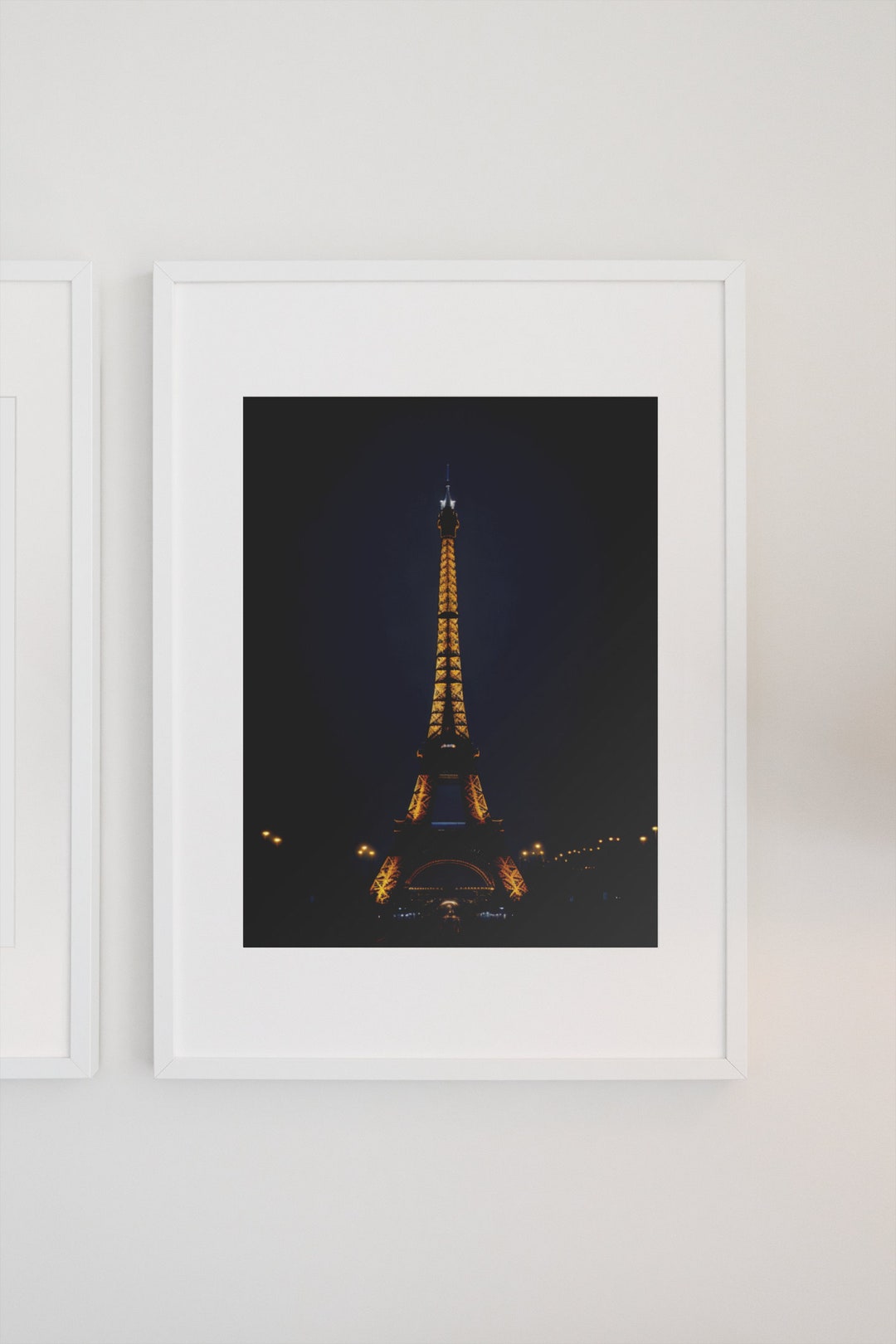 Eiffel Tower Nightscape Poster | Paris City of Light Art Print - Etsy