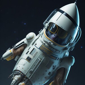 Space Monkey Digital Art / Instant Download / 10st / SVG / PNG / Space ...