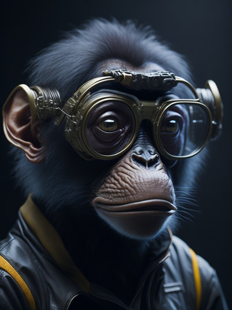 Space Monkey Digital Art / Instant Download / 10st / SVG / PNG / Space ...