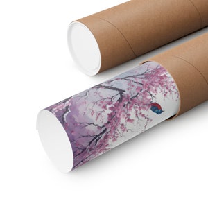 Cherry Tree in Full Bloom, Premium Matte Vertical Posters - Etsy