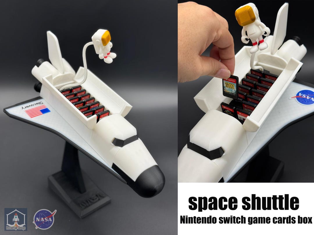 3d Printed NASA Spaceshuttle Nintendo Switch Gamecard Storage - Etsy