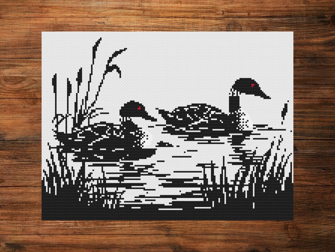 Minnesota Loons Cross Stitch Pattern, Midwest Vibes Instant Printable ...