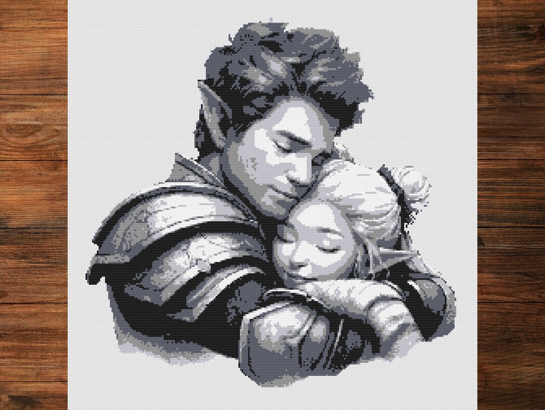 Romantic Elf Couple Cross Stitch Pattern Young Love Knight - Etsy