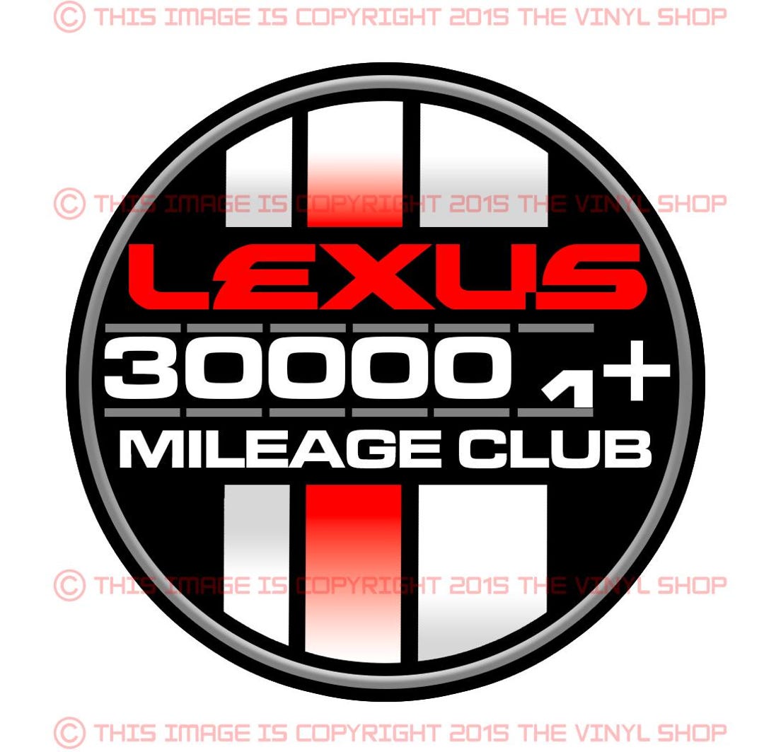 Lexus 3 Inch Decal 300k High Miles Club LS300, LS400 - Etsy