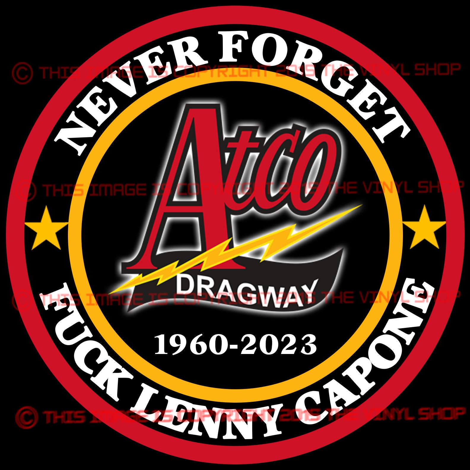 Atco Dragway Never Forget F Lenny Capone 4-in Full Color Laminated ...