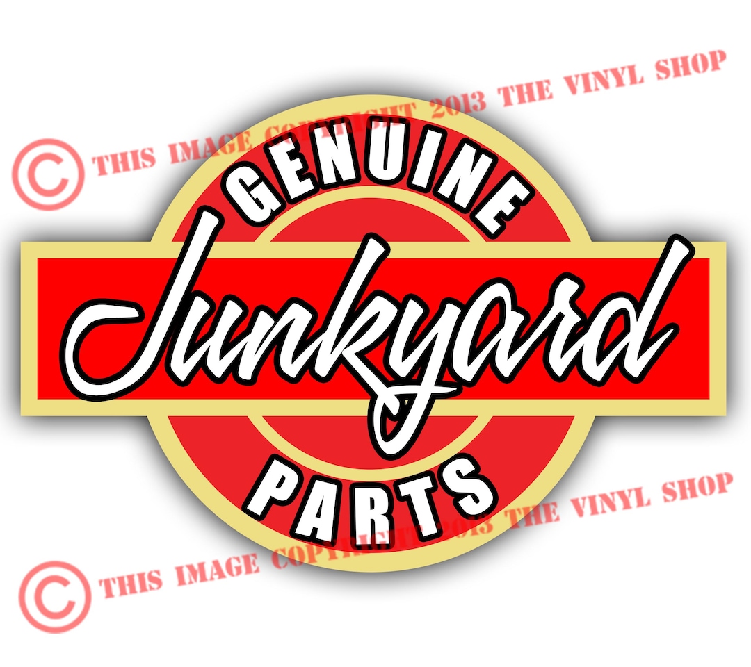 Genuine Junkyard Parts, Rat Rod,hot Rod, Gasser,4x5 Inch, Decal Sticker ...