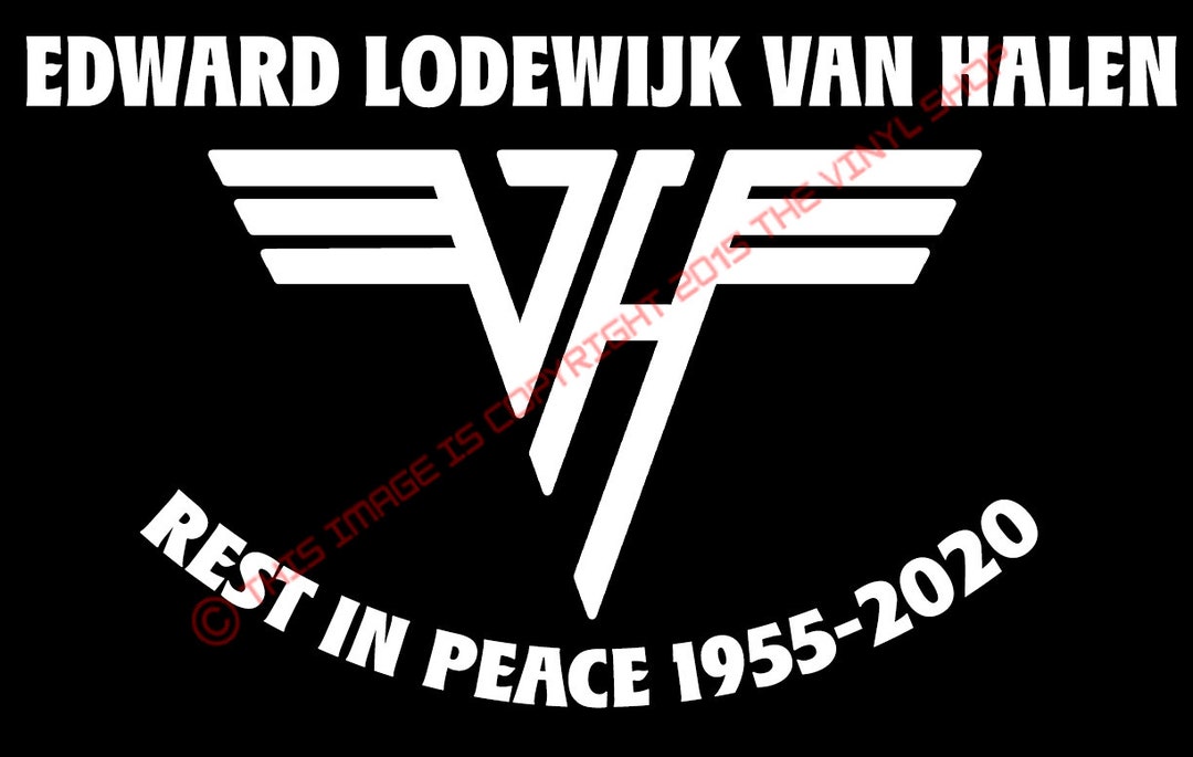 Edward Van Halen Decal Sticker 4 Inches Tall, RIP the Greatest Rock ...