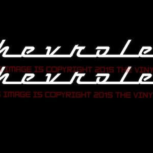 X2 Chevrolet Script 60's Style Decal Sticker 9 Inches Wide HOT ROD NHRA ...