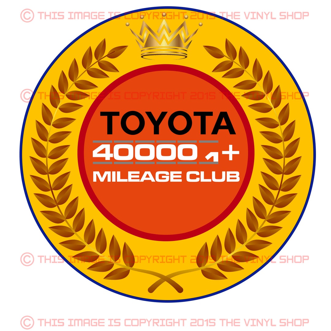 Toyota 3 Inch Decal 400k High Miles Club Tacoma SR5 4X4 4runner TRD ...