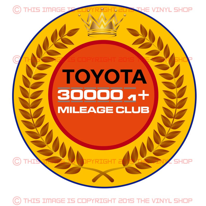 Toyota 3 Inch Decal 300k High Miles Club Tacoma SR5 4X4 4runner TRD ...
