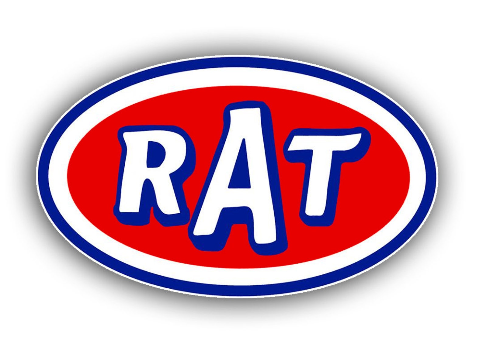 2.5x4 Inch RAT STP Style Logo Hot Rod, Gasser NHRA Style Decal Sticker ...